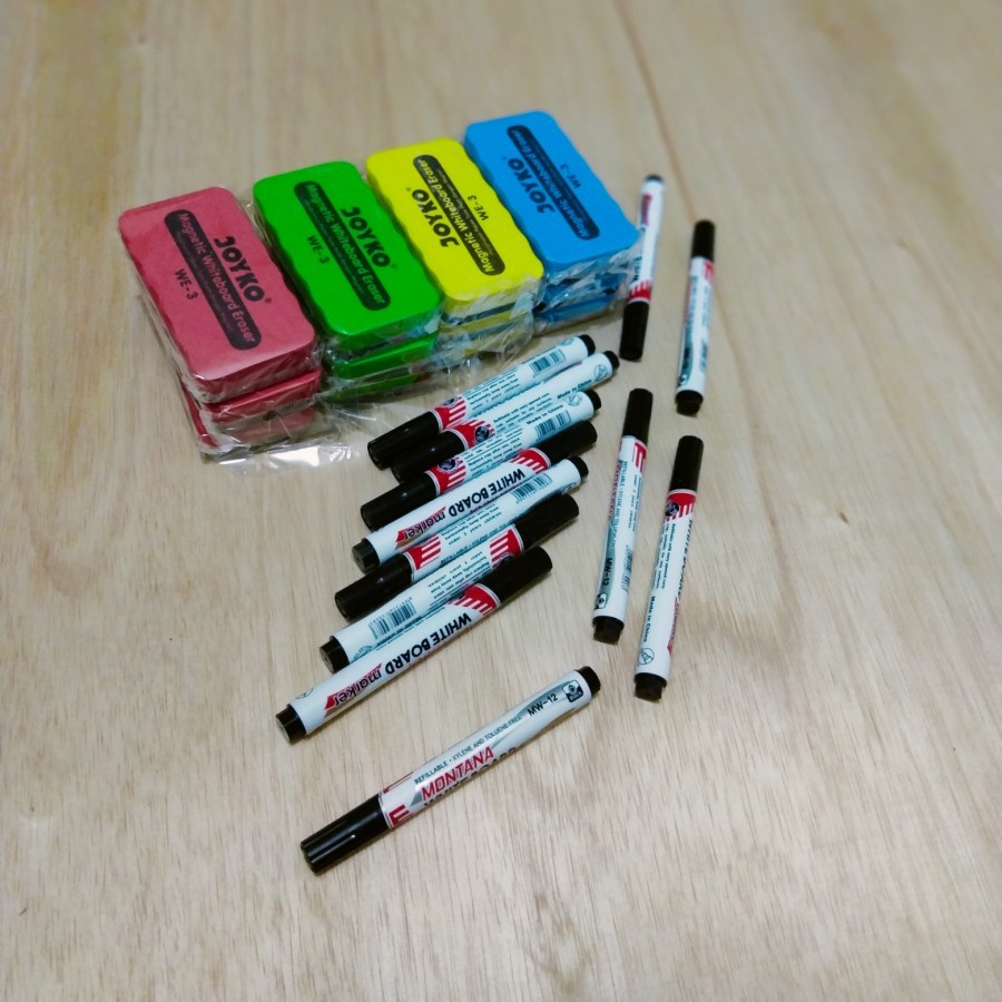 Jual Paket Spidol + Penghapus Magnet - Merah | Shopee Indonesia