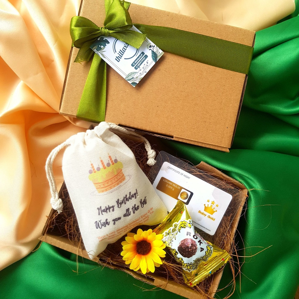 Jual MINIGOLD GIFT BOX/GIFT BOX EMAS MURNI/HADIAH ULANG TAHUN/THE ...
