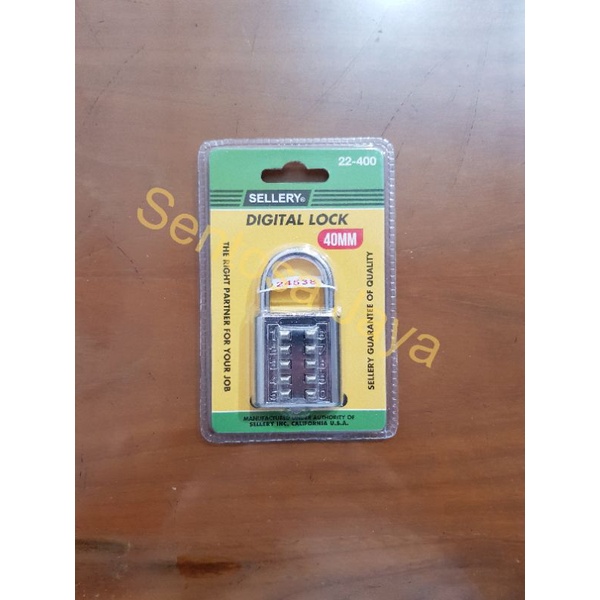 Jual Gembok Nomer / Digital Lock 40 mm Sellery (22-400) | Shopee Indonesia