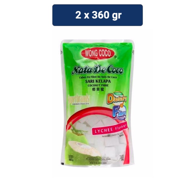Jual Wong Coco Nata De Coco Cubes Lychee 2 x 360 gr | Shopee Indonesia