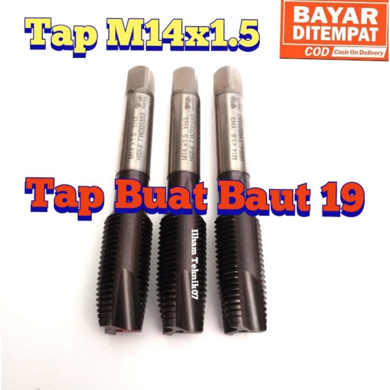 Jual handtap tap baut 19 hand tap M14x1.5 tap drat 19 tap oli pembuat DRAT ulang mata tap bor ...