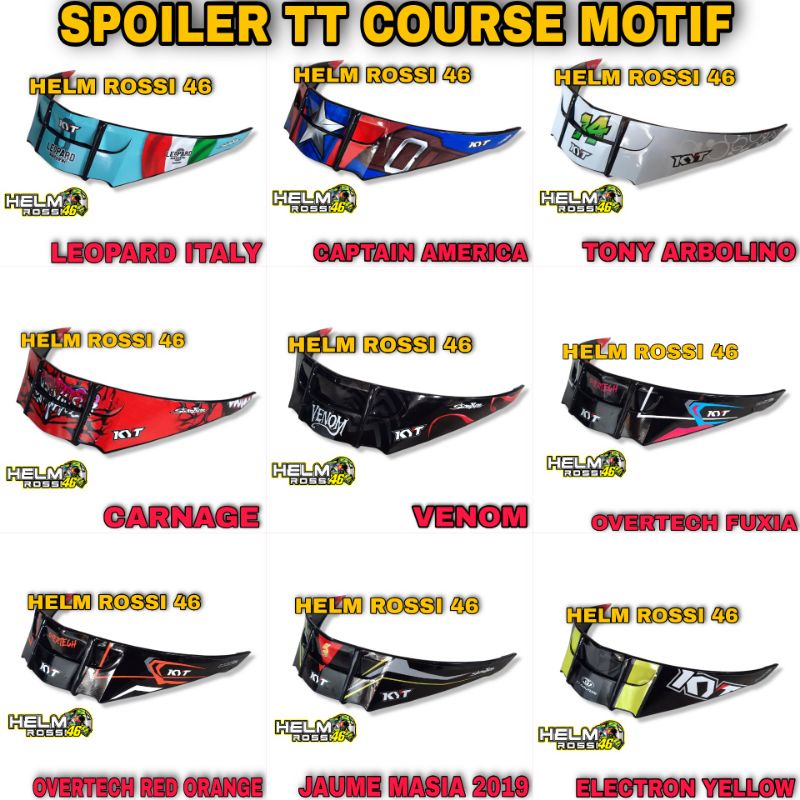 Jual Spoiler KYT TT COURSE TTC 3D GPR Motif Jaume Masia Leopard Dalla ...