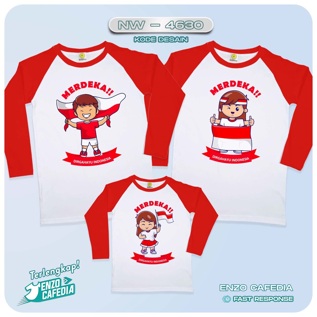 Jual ENZO Baju Kaos Raglan Agustusan Kemerdekaan Indonesia 17 Agustus ...