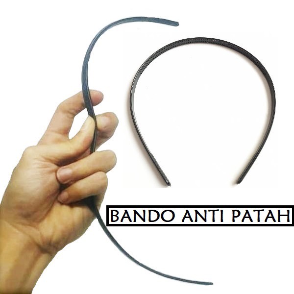 Jual Bando Pria Wanita Anti Patah 0.8cm warna Hitam | Shopee Indonesia