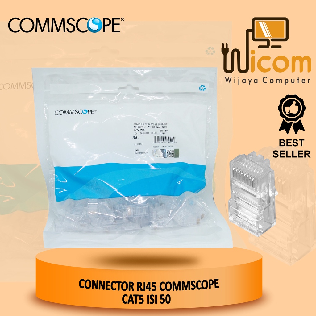 Jual CONNECTOR RJ45 AMP COMMSCOPE (PER PACK) | Shopee Indonesia
