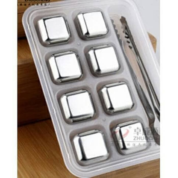 Jual Es Batu Besi 8 pcs ( ice cube stainless )- | Shopee Indonesia
