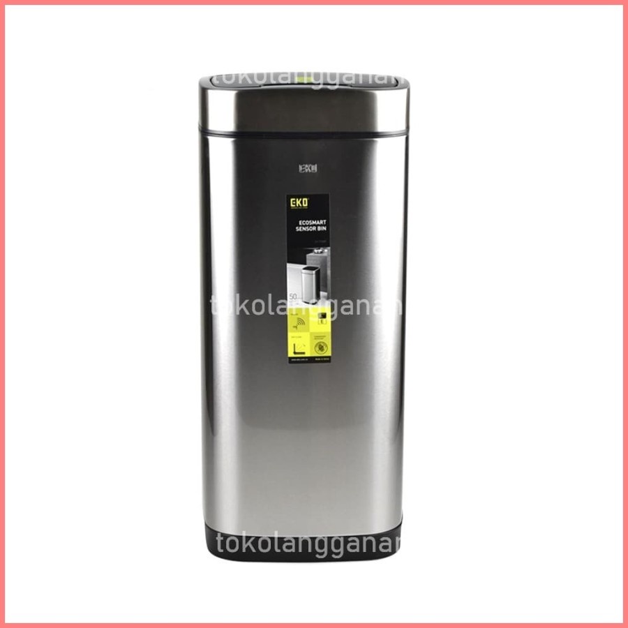 Jual Eko Tempat Sampah Sensor Stainless Steel Ecosmart 50 Ltr - Silver ...