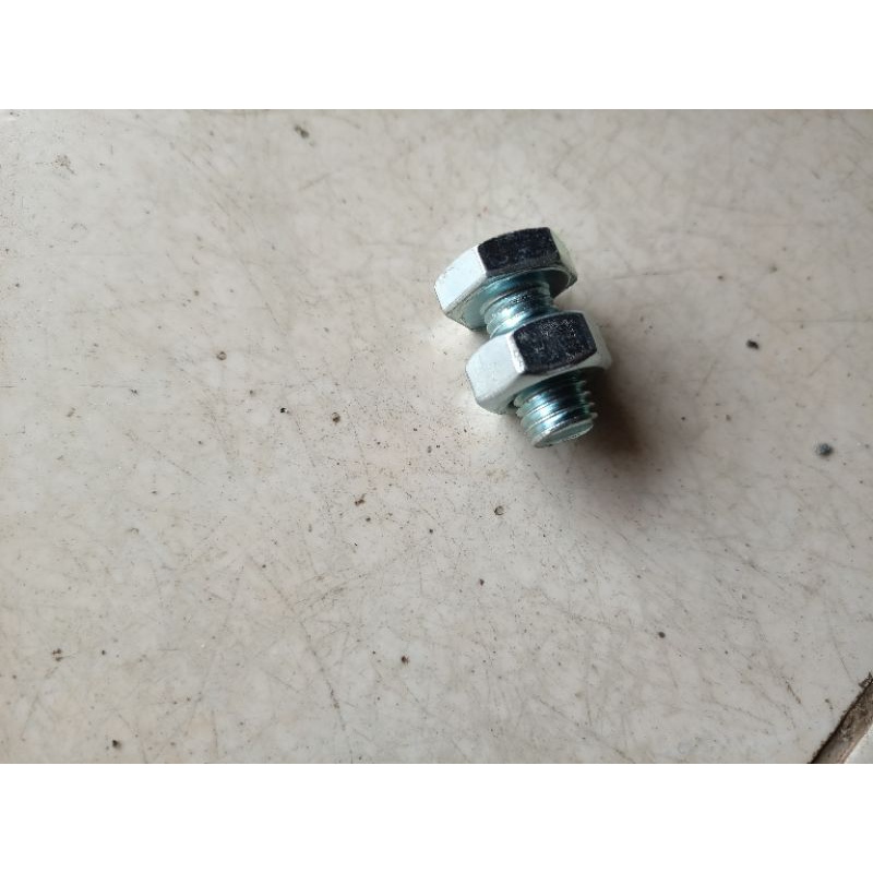 Jual Baut mur Hex Hexagon putih m10 x 20mm/ kunci 17/baut mur roda ...