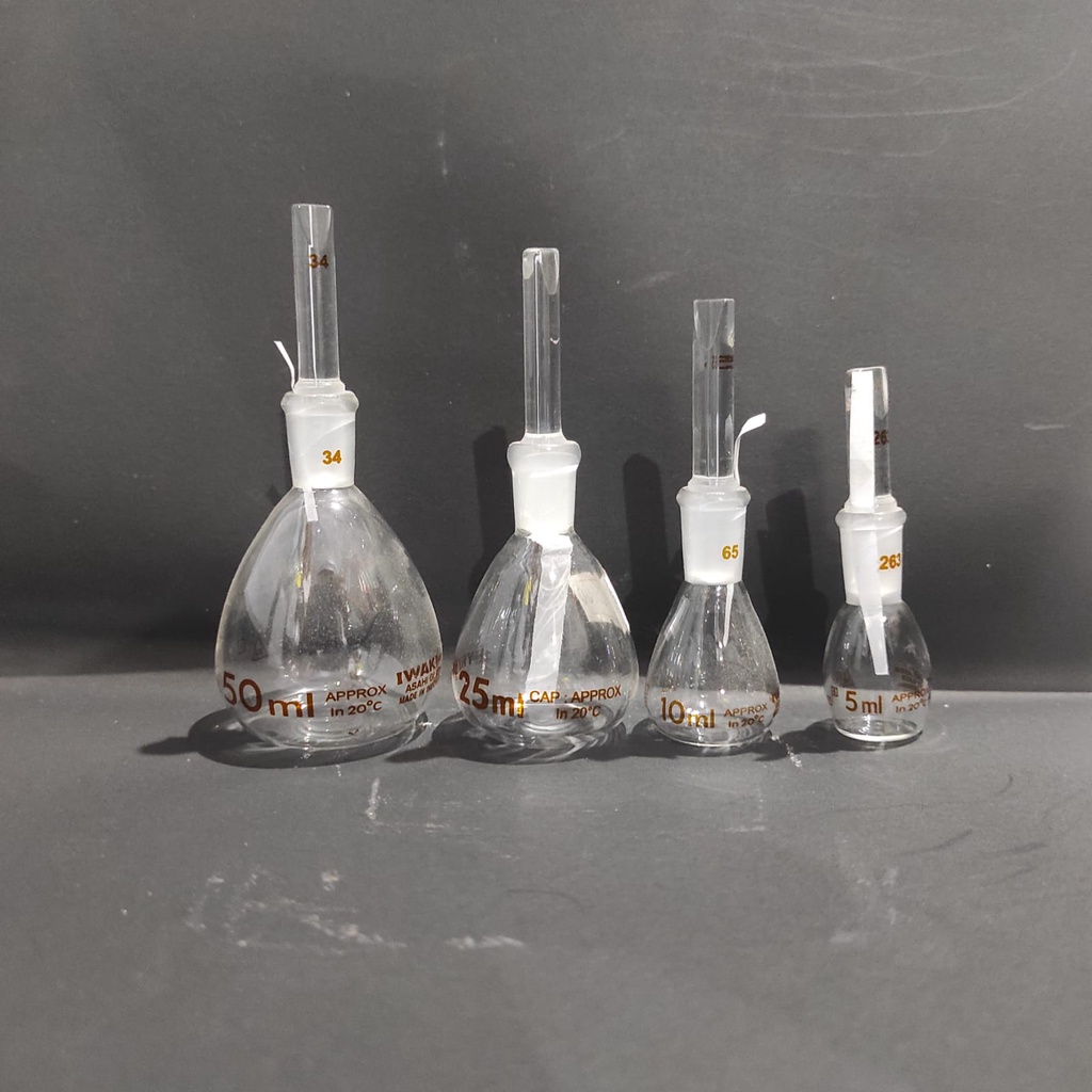Jual Pycnometer Piknometer Iwaki 5ml 10ml 25ml | Shopee Indonesia