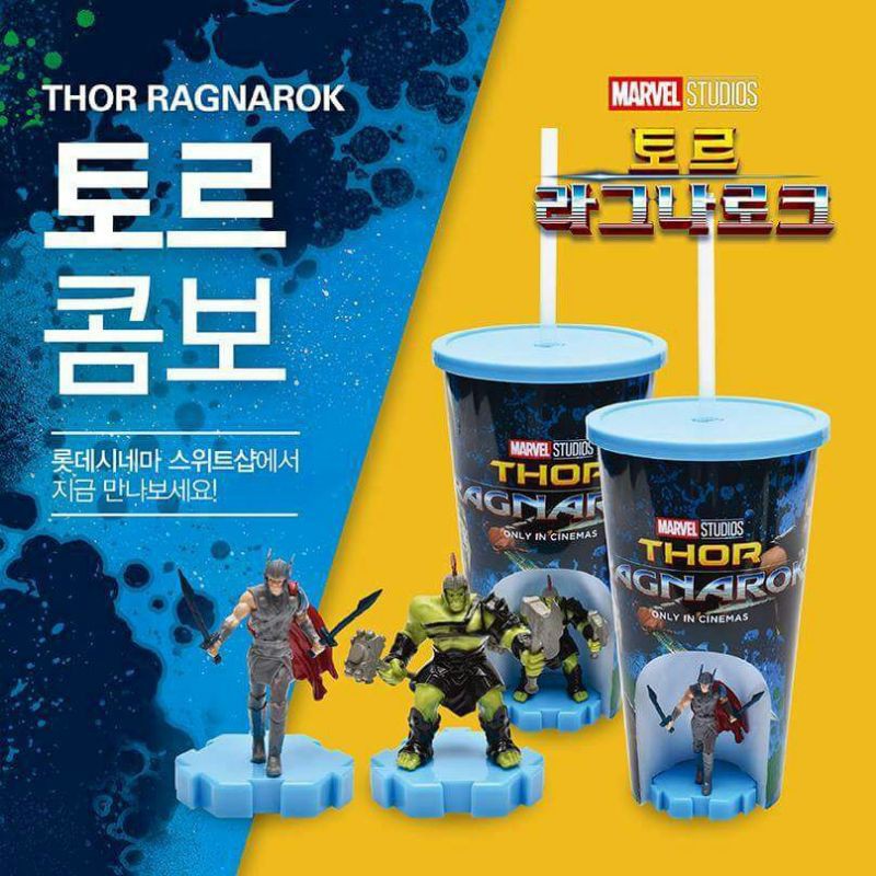 Jual Movie Cup Topper Korea: Thor Ragnarok Set Bottom Figure Puzzle ...