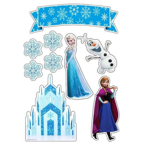 Jual topper cake FREE NAMA karakter Frozen / baner kue ultah | Shopee ...