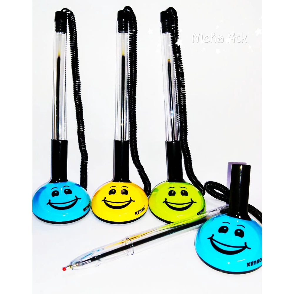 Jual Kenko Stand Pen Smile Black STP-18M2 / Balpoin Meja/ Pulpen Meja ...