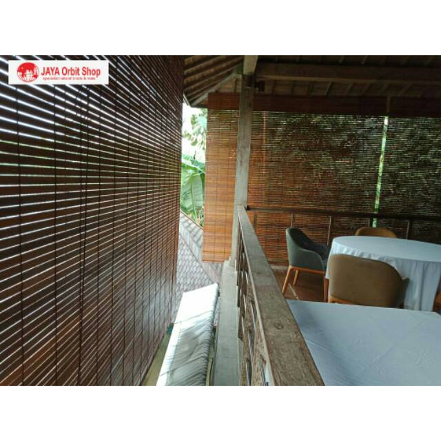 Jual Tirai kayu L 2m x T 2m / krey kayu outdoor / krei kayu / kerai ...
