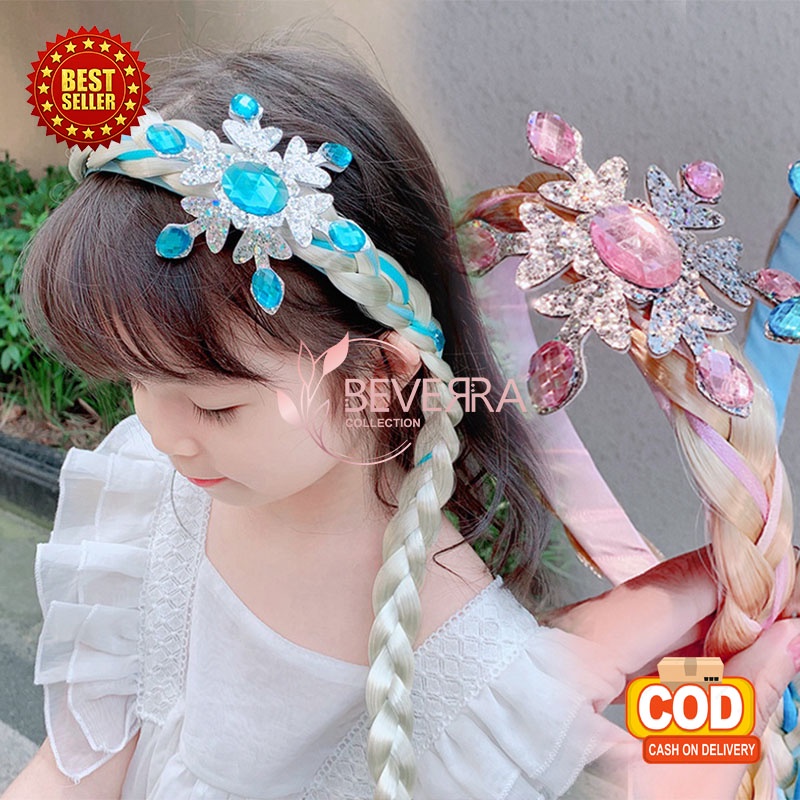 Jual Bando Korea Anak Perempuan Aksen Elsa Frozen Aksesoris Bandana ...