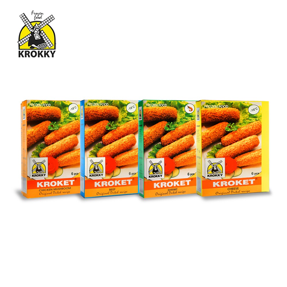 Jual Krokky Holland Kroket Mixed Set-4 (Ayam Jamur, Sapi, Keju, dan ...