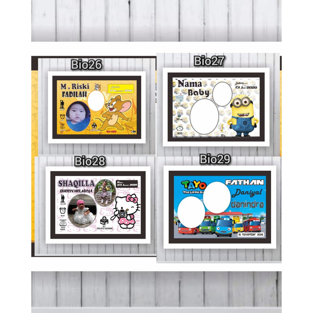 Jual BIODATA BAYI ANAK KEREN harga terjangkau+pigura 10rs | Shopee ...