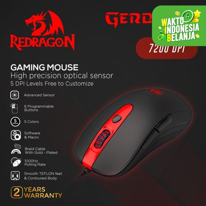 Jual Redragon Gaming Mouse GERBERUS - M703 | Shopee Indonesia