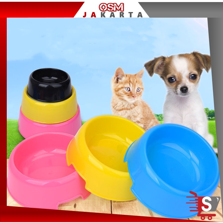 Jual OSM JKT 5512 Piring Makan Hewan / Wadah Makan Single Bowl Kucing ...