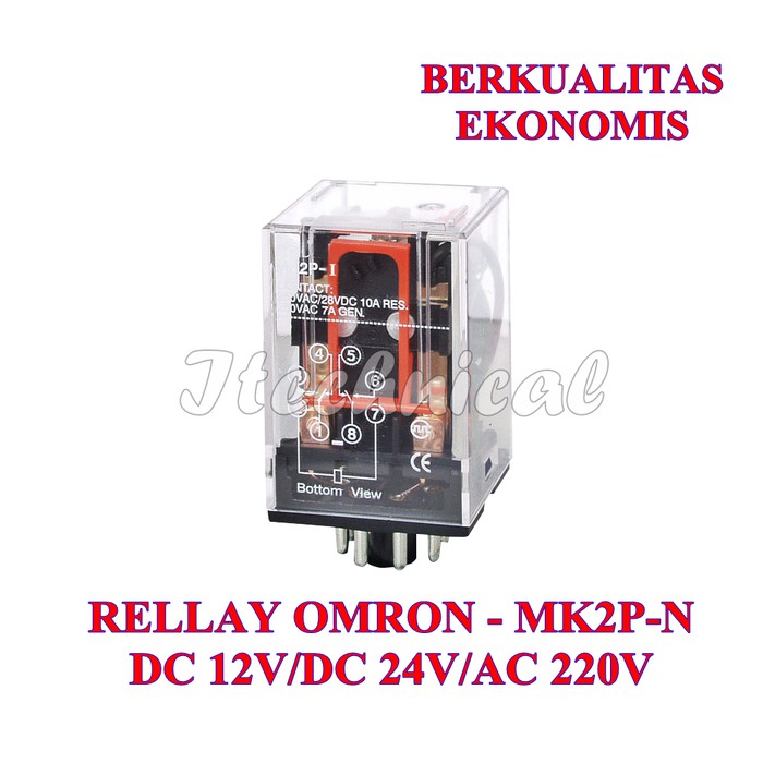 Jual RELAY MK2P-N OMRON AC 220V / MK2P-N DC12V / MK2P-N DC24V 8 KAKI | Shopee Indonesia