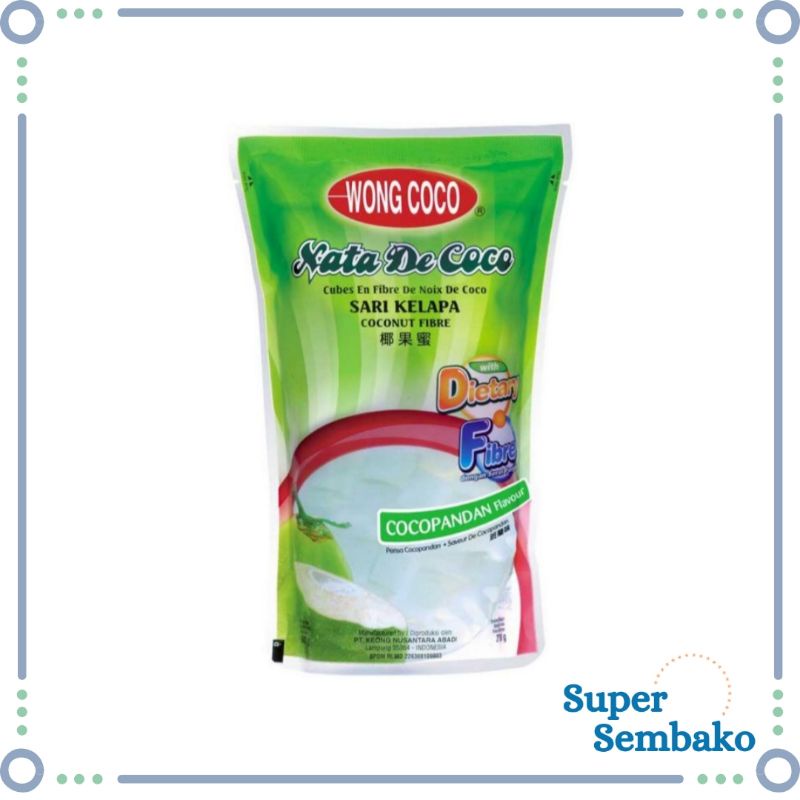 Jual ES BUAH NATA DE COCO WONG COCO SARI PANDAN KELAPA 360g | Shopee ...