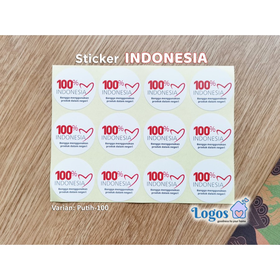 Jual Sticker 100% INDONESIA Bangga Buatan Stiker Label Produk Dalam ...