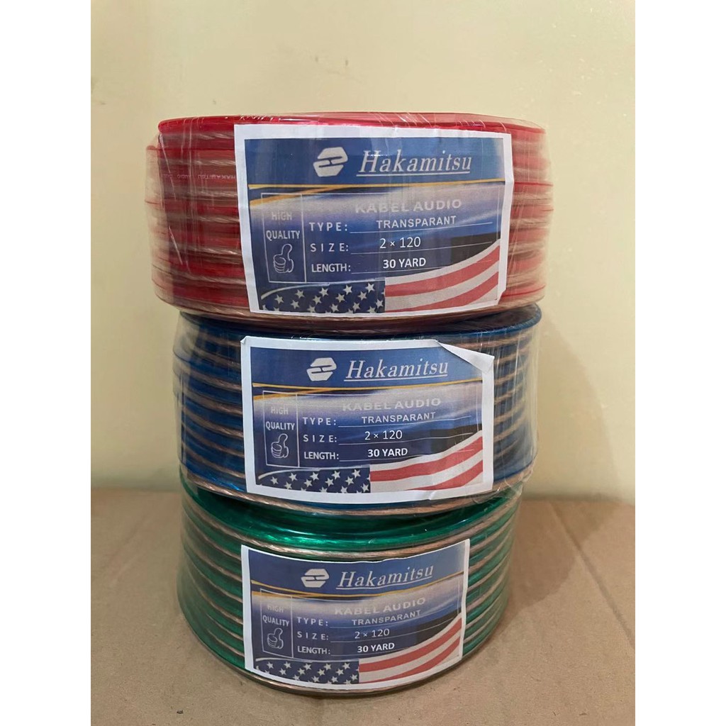 Jual KABEL LISTRIK TRANSPARAN KABEL SERABUT PER ROL 2 X 120 2x120x30YARD | Shopee Indonesia