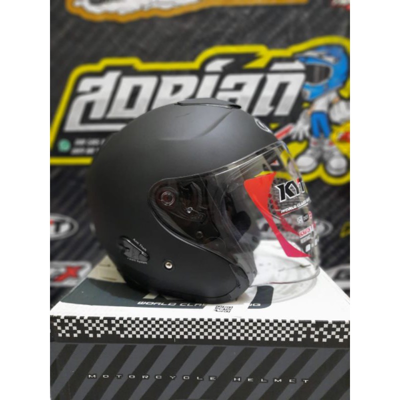Jual HELM KYT KYOTO BLACK DOFF ORI HELM TOURING KYT KYOTO HITAM DOFF ...