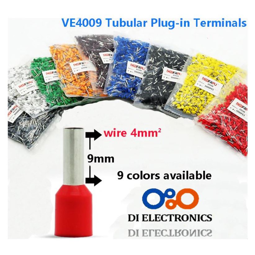 Jual E4009 Ferrules Skun Kabel 4mm2 Turbular Insulated Electrical Wire ...