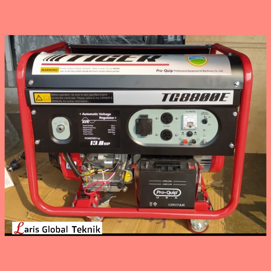 Jual GENSET TIGER 5000 WATT TG8800 E TG 8800 generator listrik tembaga ...
