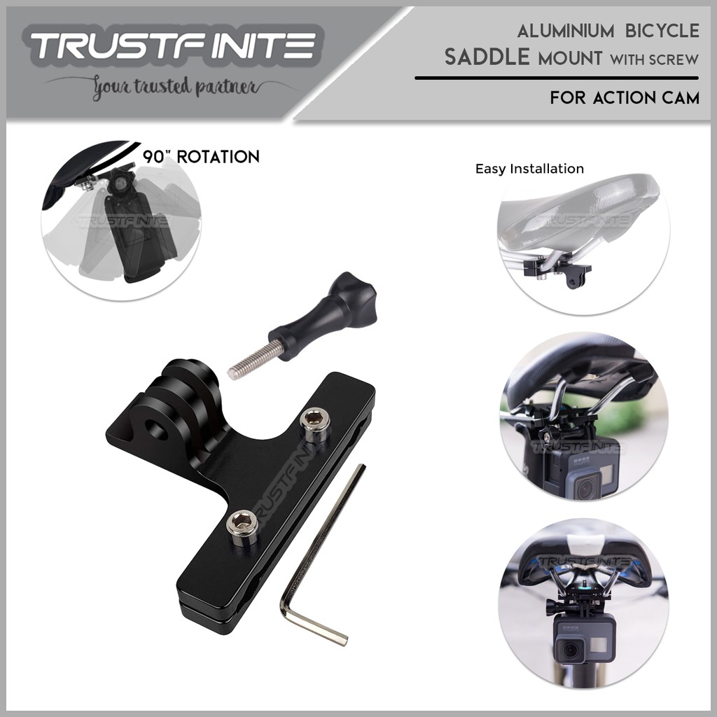 Jual Aluminium Bicycle Saddle Mount GoPro Mounting Sadel Sepeda Action ...