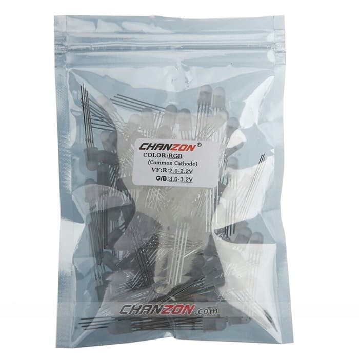 Jual LED RGB Diffused Common Cathode 5mm 4 kaki Multicolor Diode Ultra ...