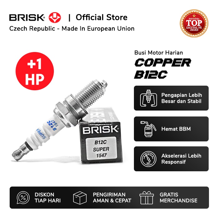 Jual Busi Motor BRISK Copper B12C | Shopee Indonesia