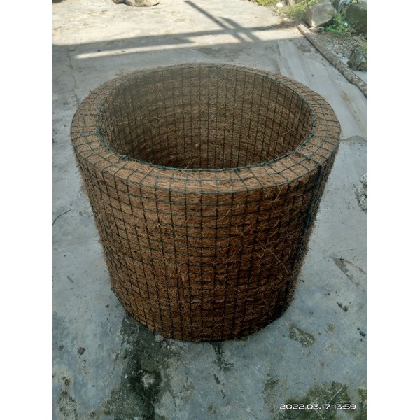 Jual pot bunga dari serabut kelapa ukuran jumbo 28x25 cm | Shopee Indonesia