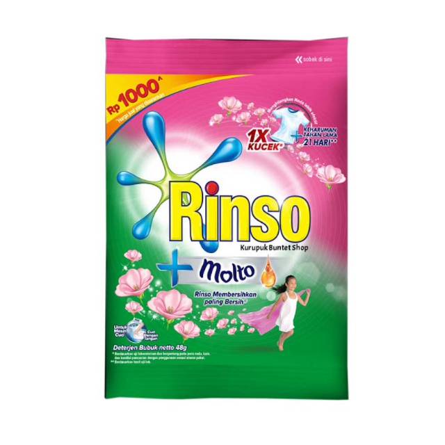 Jual Rinso Molto Detergent Bubuk Sachet 46 gr | Shopee Indonesia