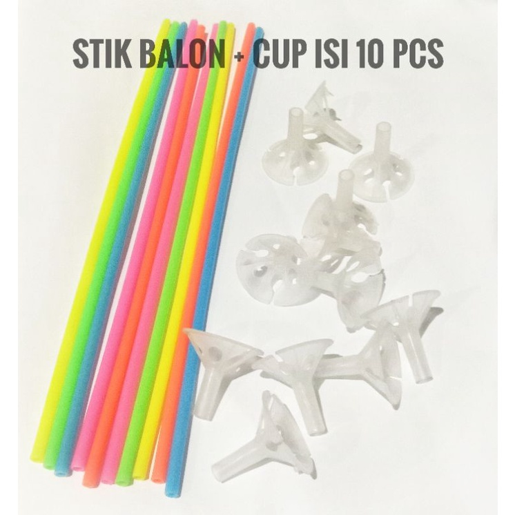 Jual stik balon + cup (isi 10pcs) | Shopee Indonesia