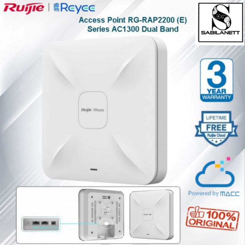Jual RUIJIE REYEE Access Pointts RG-RAP200 (E) Series AC1300 Dual Band ...