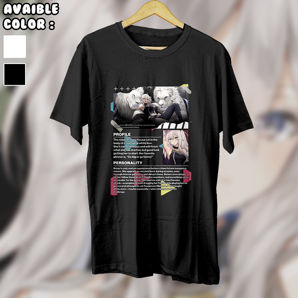 Jual T-Shirt/Baju Kaos Project SHISHIRO BOTAN Hololive DTF | Shopee ...
