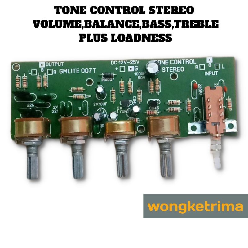 Jual TONE CONTROL STEREO VOLUME BALANCE BASS TREBLE PLUS LOADNESS ...