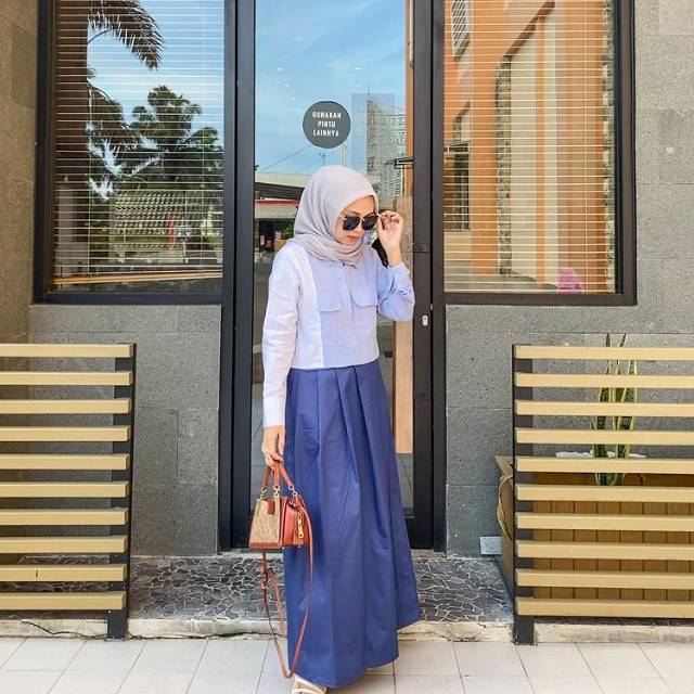 Jual Gamis Biru (Navie dress) | Shopee Indonesia