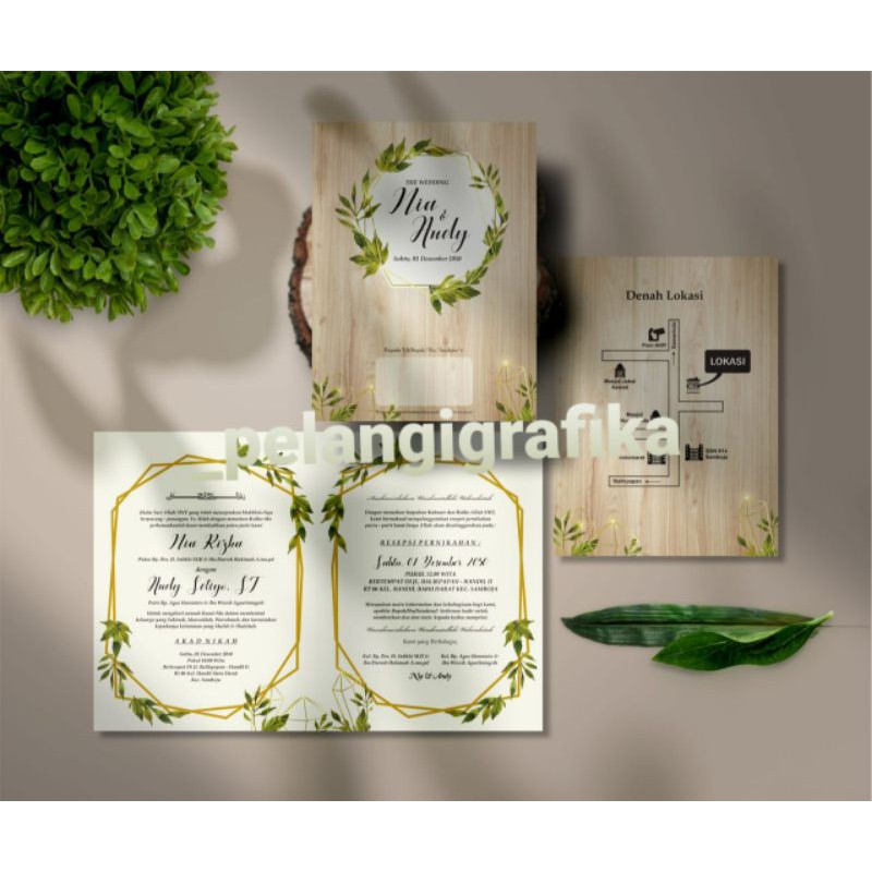 Jual Undangan Pernikahan Tema Rustic | Shopee Indonesia