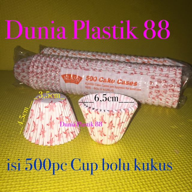 Jual 500pc paper baking CUP cetakan cake cases kertas untuk cake kue ...