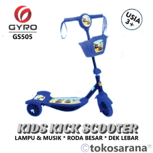 Jual Skuter Anak Gyro GS505 Otopet Keranjang Roda Besar Lampu & Musik ...