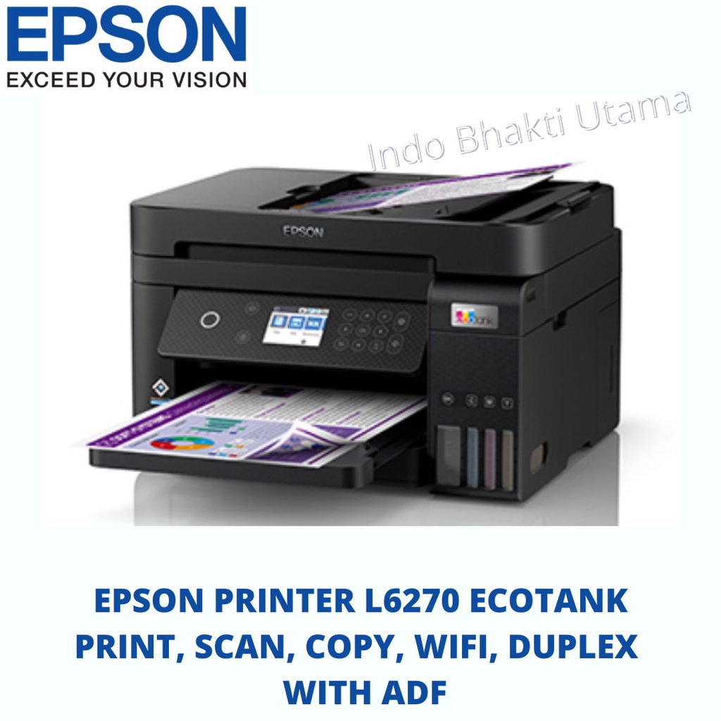 Jual EPSON PRINTER L6270 ECOTANK PRINT, SCAN, COPY, WIFI, DUPLEX WITH ADF | Shopee Indonesia