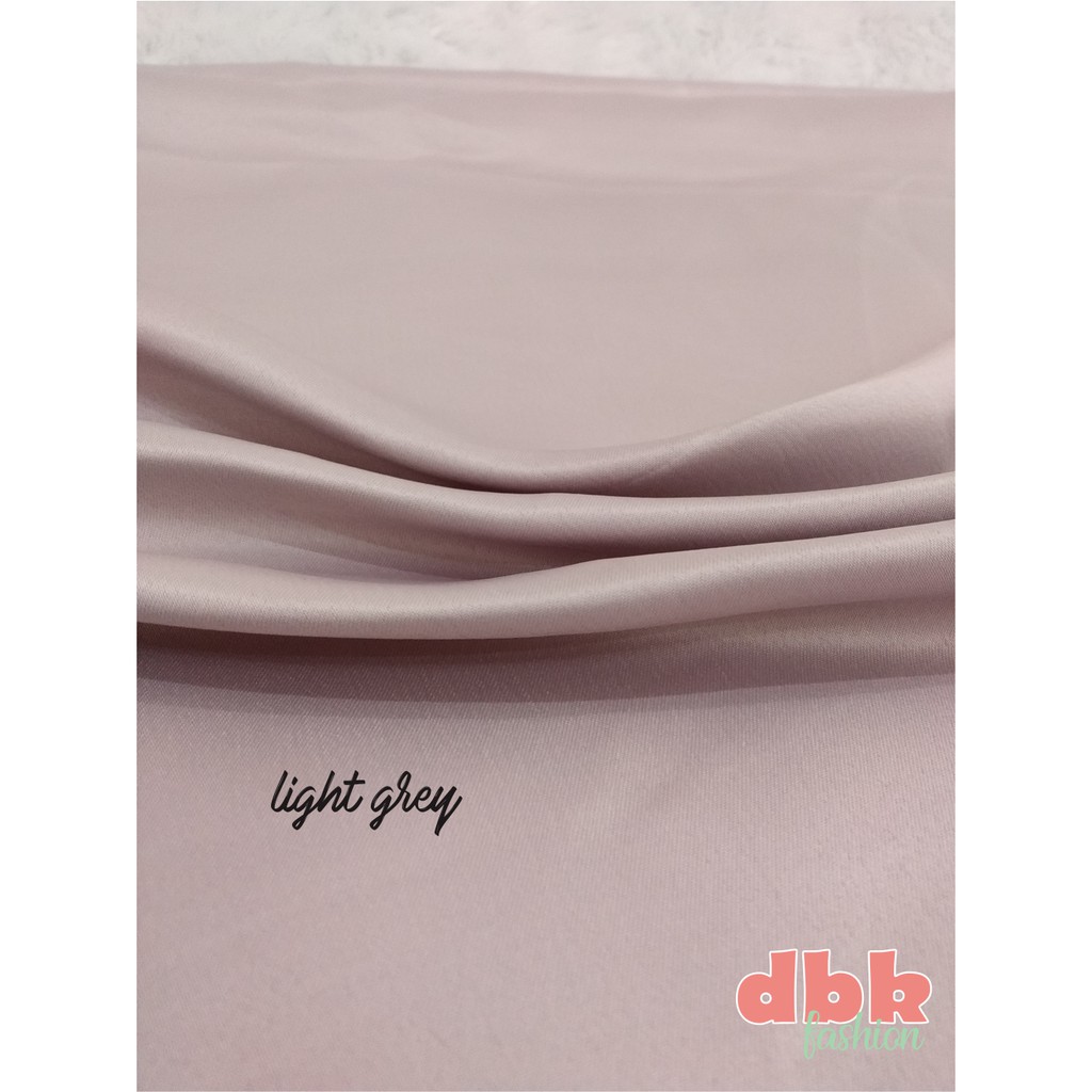 Jual Kain Bahan Satin Bridal (LIGHT GREY) per 50 cm | Shopee Indonesia
