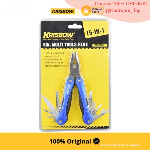 Jual Krisbow Alat Saku Multi Tools 15 In 1 - Biru | Shopee Indonesia