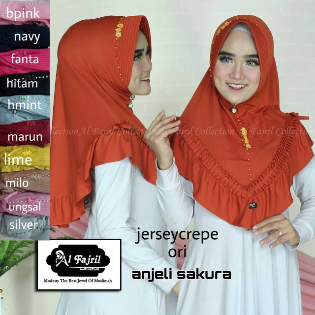 Jual Jilbab Instan Al Fajril Anjeli Sakura | Shopee Indonesia