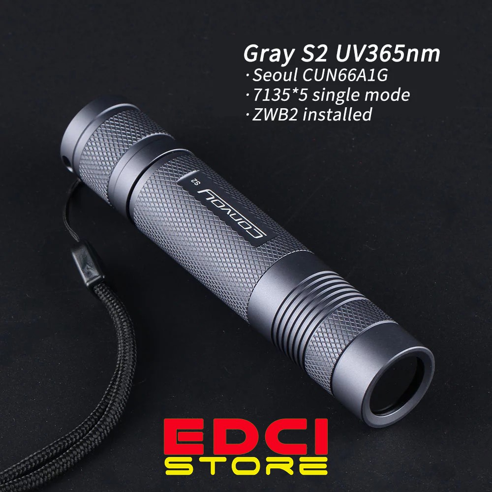 Jual Senter Convoy S2 UV-A 365nm with ZWB2 Filter - Grey | Shopee Indonesia