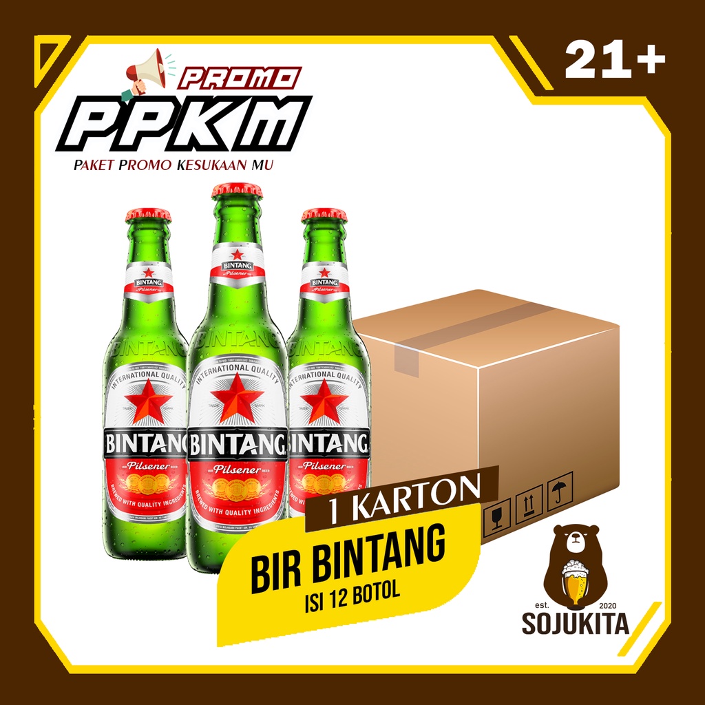 Jual Bir Bintang Pilsener 1 Karton (12 Botol) | Shopee Indonesia