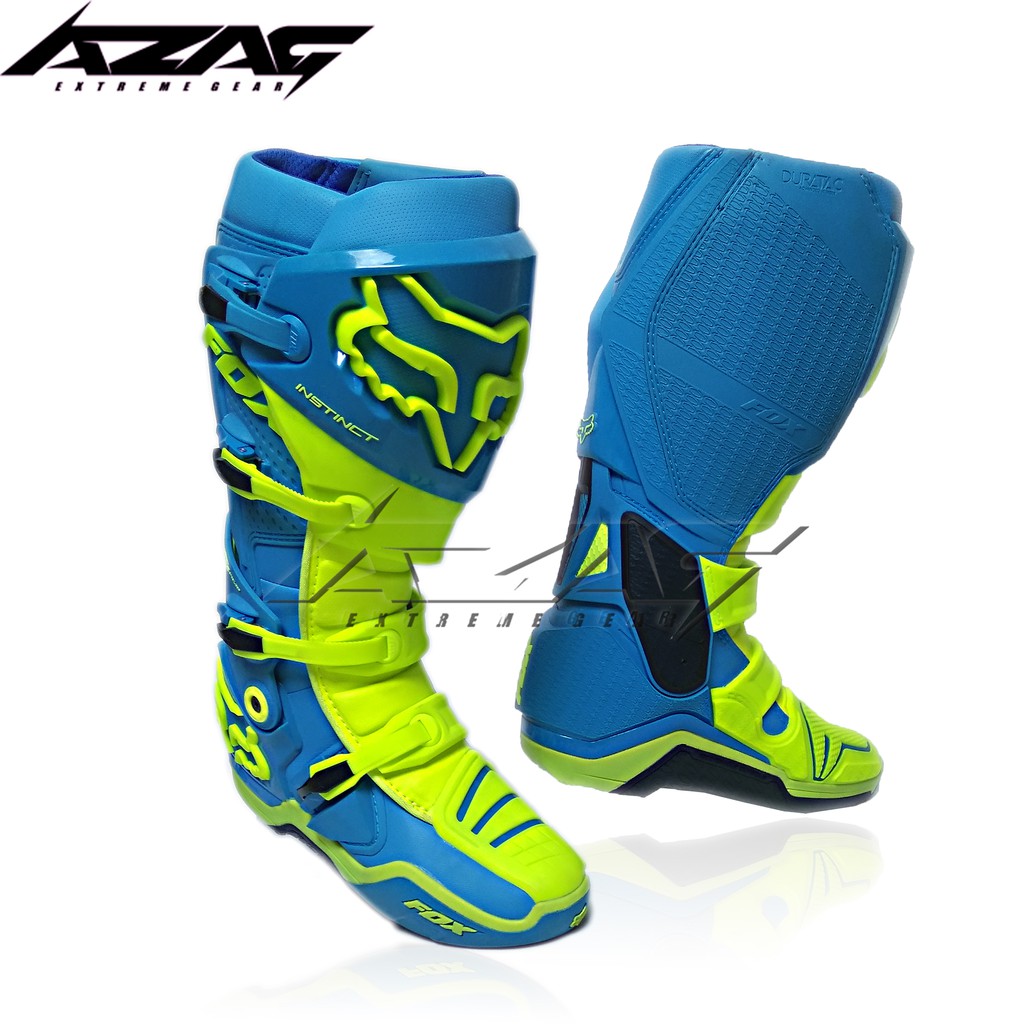 Jual Sepatu Boots Motocross Fox Instinct Yellow Fluo | Shopee Indonesia
