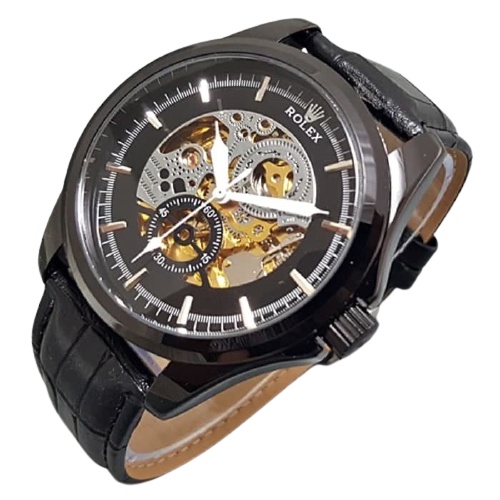 Jual Jam Tangan Rolex Big Kulit Full Hitam Jam Tangan Automatic ...